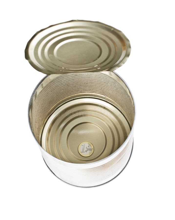 Can is open stock photo. Image of unlabeled, copy, trash - 25660120