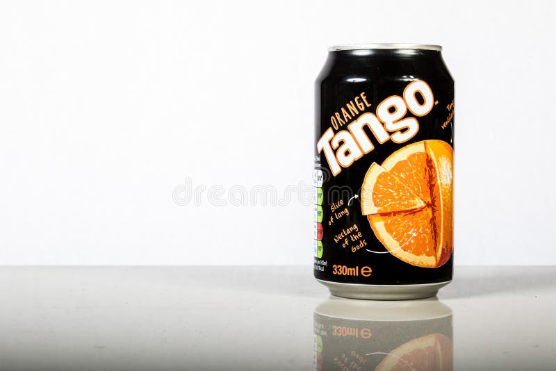 A Can of Orange Tango Against a White Background Editorial Photo ...