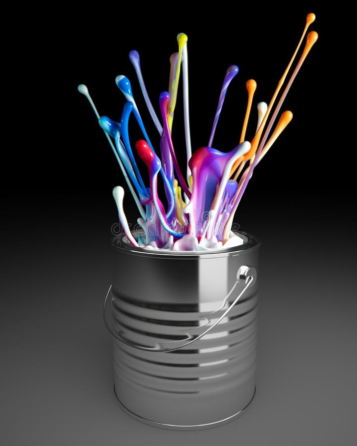 Can paint explosion stock illustration. Illustration of paint - 37847535