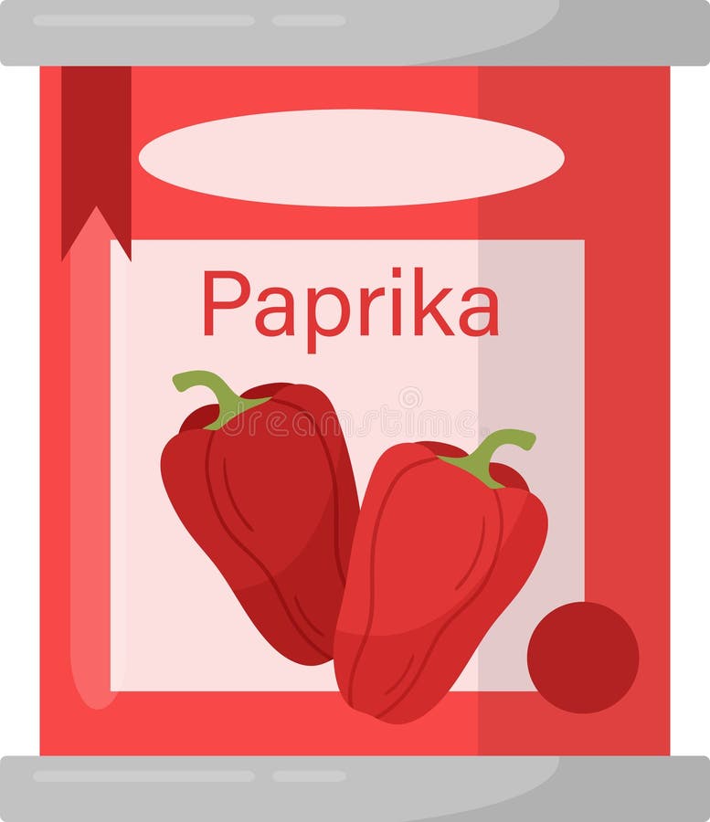 Can with Paprika stock vector. Illustration of canned - 302229335