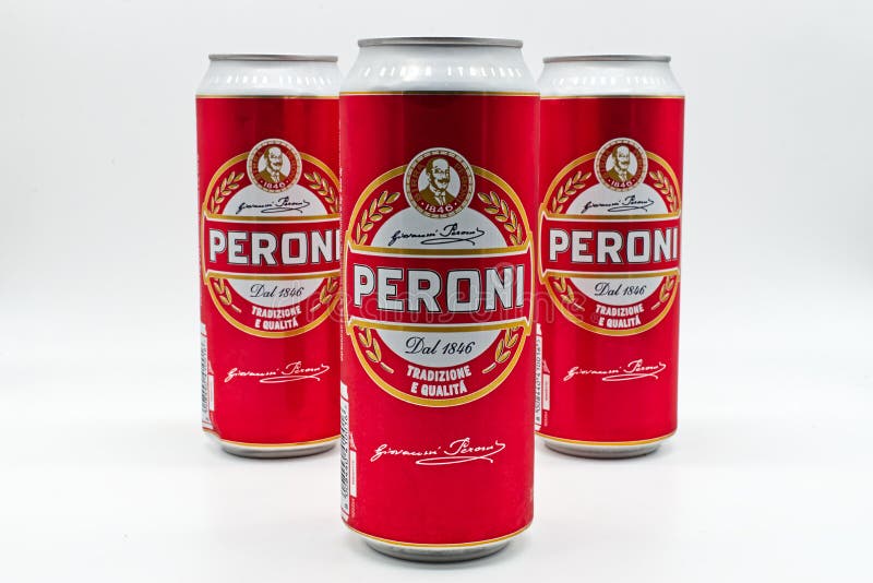 Can of Peroni Beer Isolated on White Background. Editorial Stock Image ...
