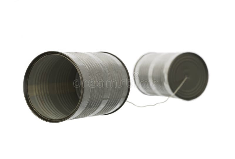 Can phone stock image. Image of speaker, message, thread - 10942889