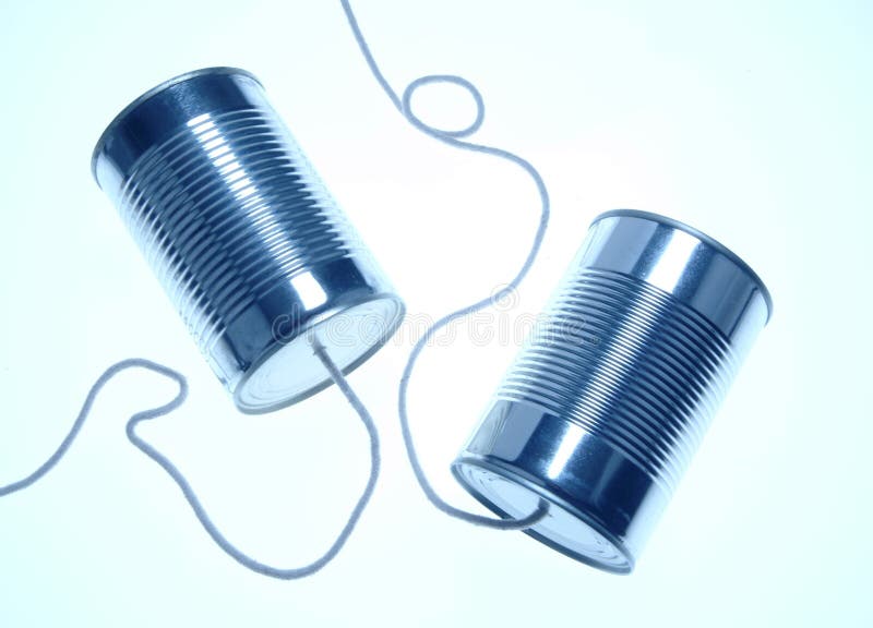 Tin can phone stock image. Image of play, operator, discussion - 6166531