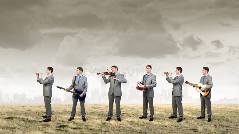He Can Play All Instruments Stock Image - Image of performance, sound ...