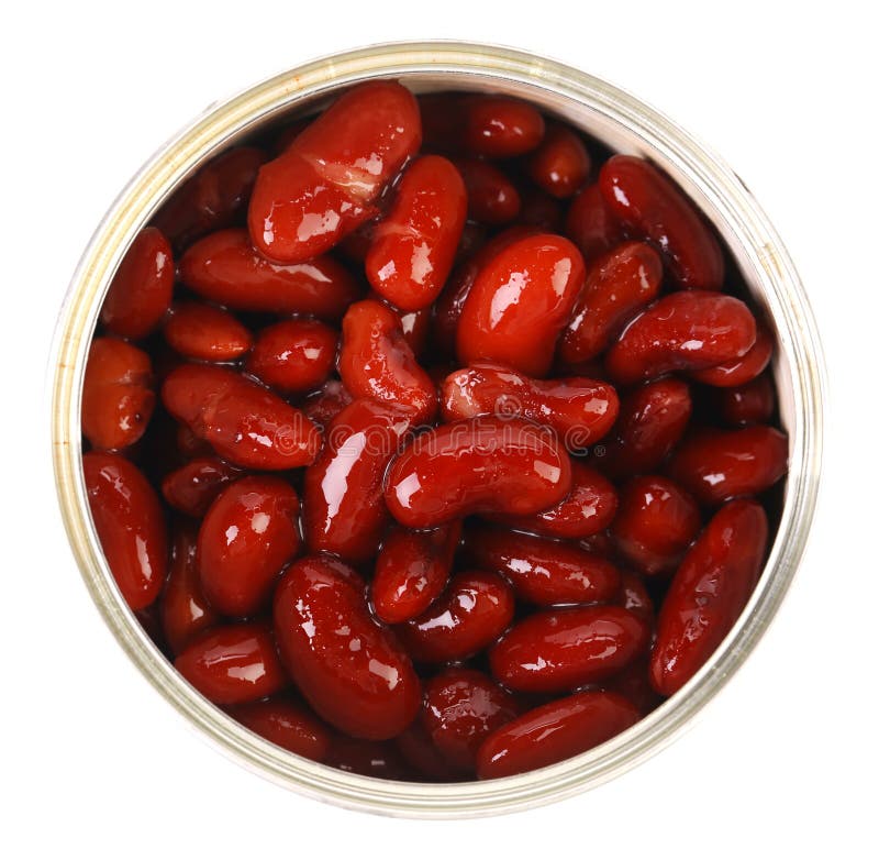 Can of red beans. stock image. Image of metal, haricot - 33763555