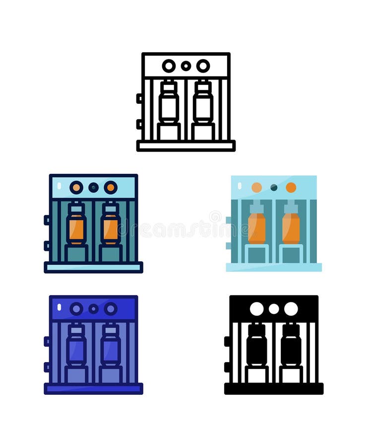 Can Sealing Machine. Home Brewer Equipment and Raw Material Icons ...