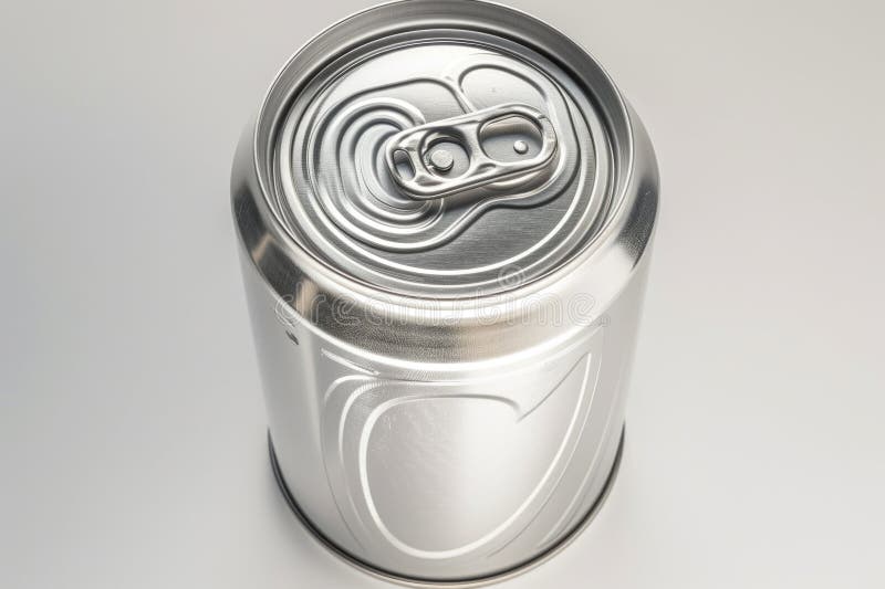 A Can of Soda Sits Atop a Table Stock Photo - Image of snack, beverage ...