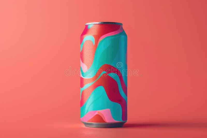 A Can of Soda Sitting on a Bright Pink Background Stock Photo - Image ...