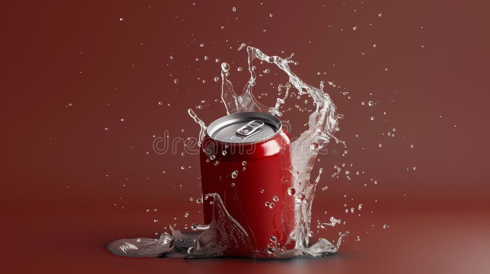 A Can of Soda is Sitting on a Table and Has Been Opened Stock Image ...