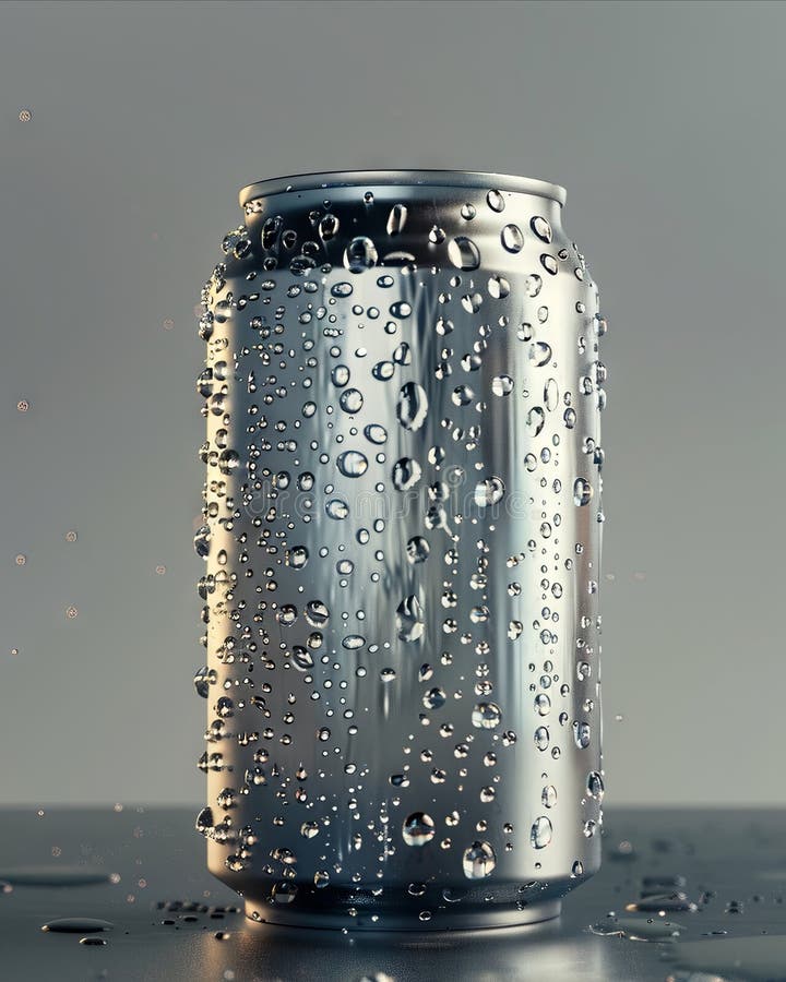 A Can of Soda with Water Droplets on it Stock Image - Image of liquid ...