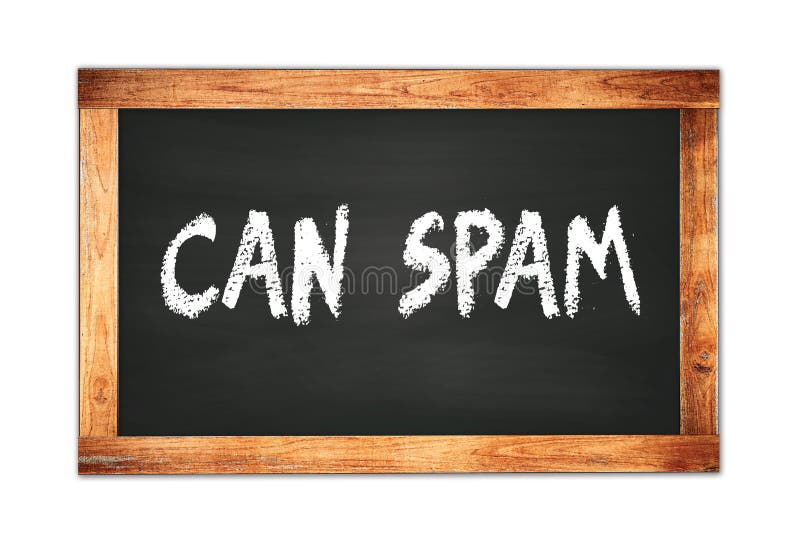 CAN SPAM Text Written on Wooden Frame School Blackboard Stock Photo ...