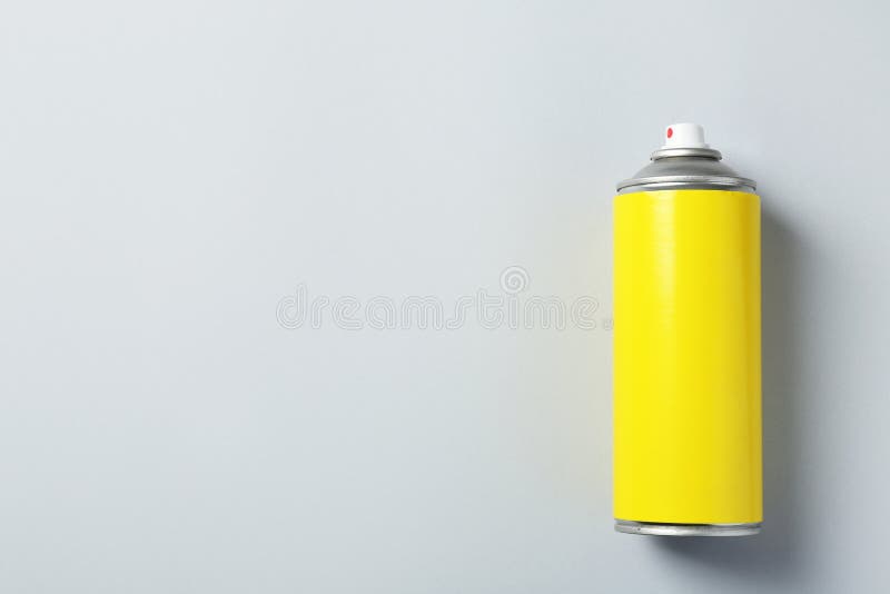 Can of Spray Paint on Color Background, Top View. Stock Photo - Image ...