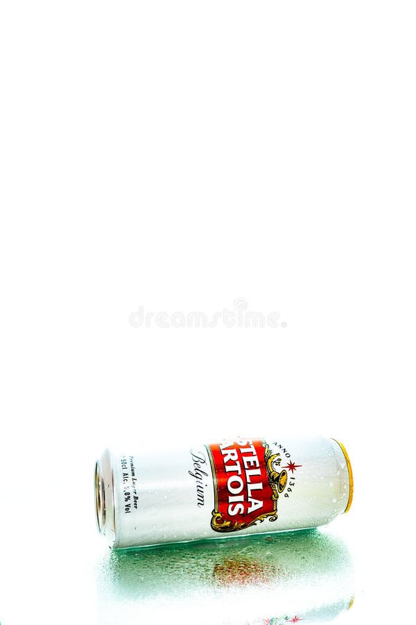 Can of Stella Artois Beer in Bucharest, Romania, 2021 Editorial Stock ...