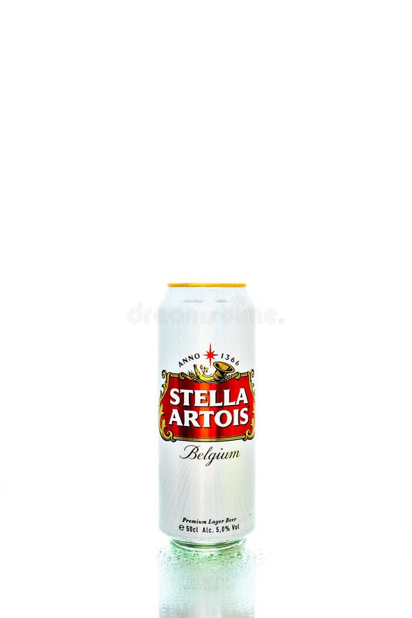 Can of Stella Artois Beer in Bucharest, Romania, 2021 Editorial Stock ...