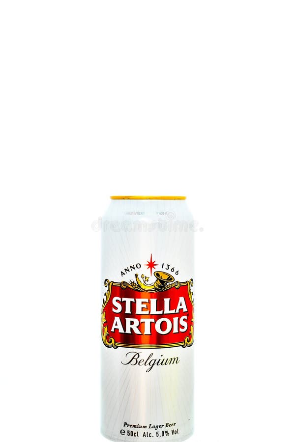 Can of Stella Artois Beer in Bucharest, Romania, 2021 Editorial Photo ...