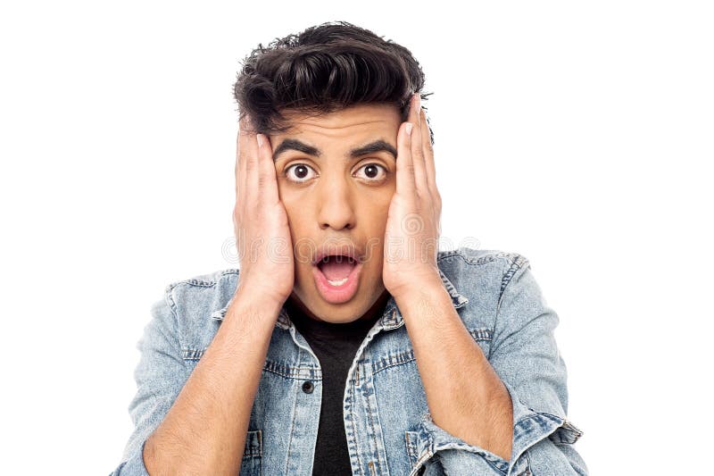 Man With Shocked Facial Expression Stock Image Image Of Style