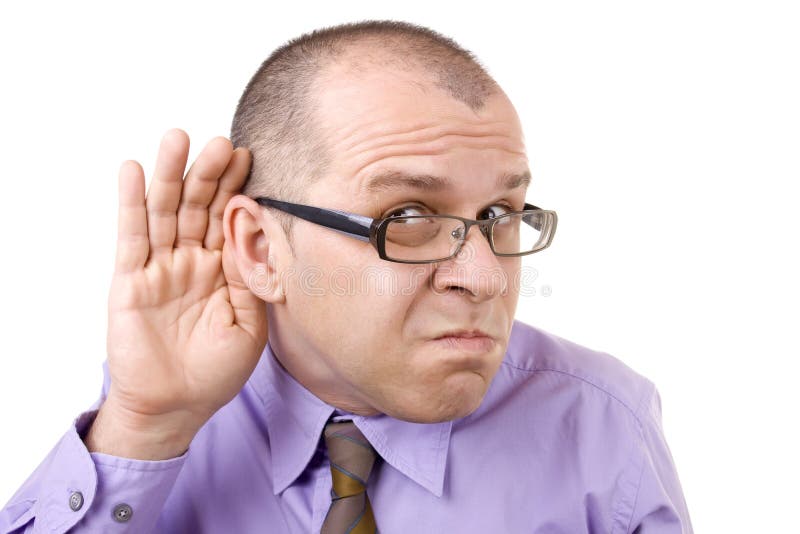 Can t hear! stock image. Image of horizontal, hear, hand - 7961357