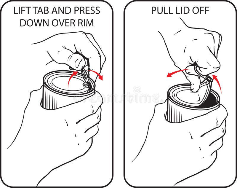 Can tab opening stock vector. Illustration of package - 198134409