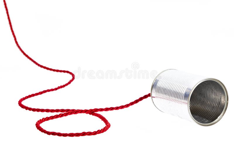 Can telephone stock image. Image of childhood, cord, bond - 29422043