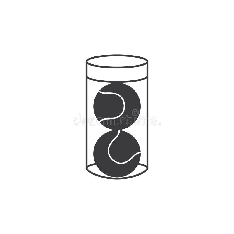 A Can of Tennis Balls. Vector Illustration Decorative Design Stock ...