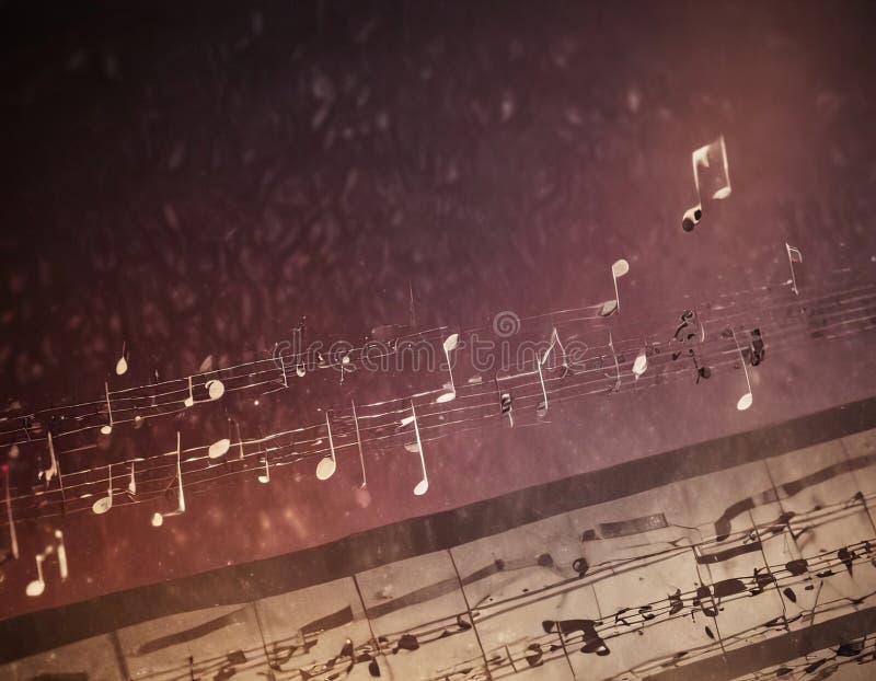 Music Notes Background, Wallpaper Music Notes. Stock Illustration ...