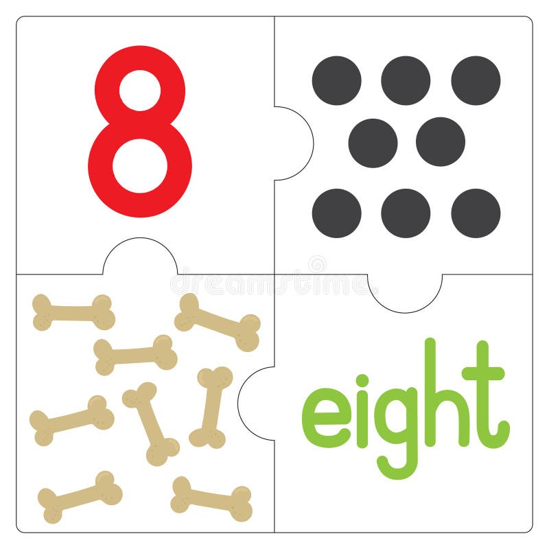 The jigsaw puzzle number-9 stock vector. Illustration of colorful ...