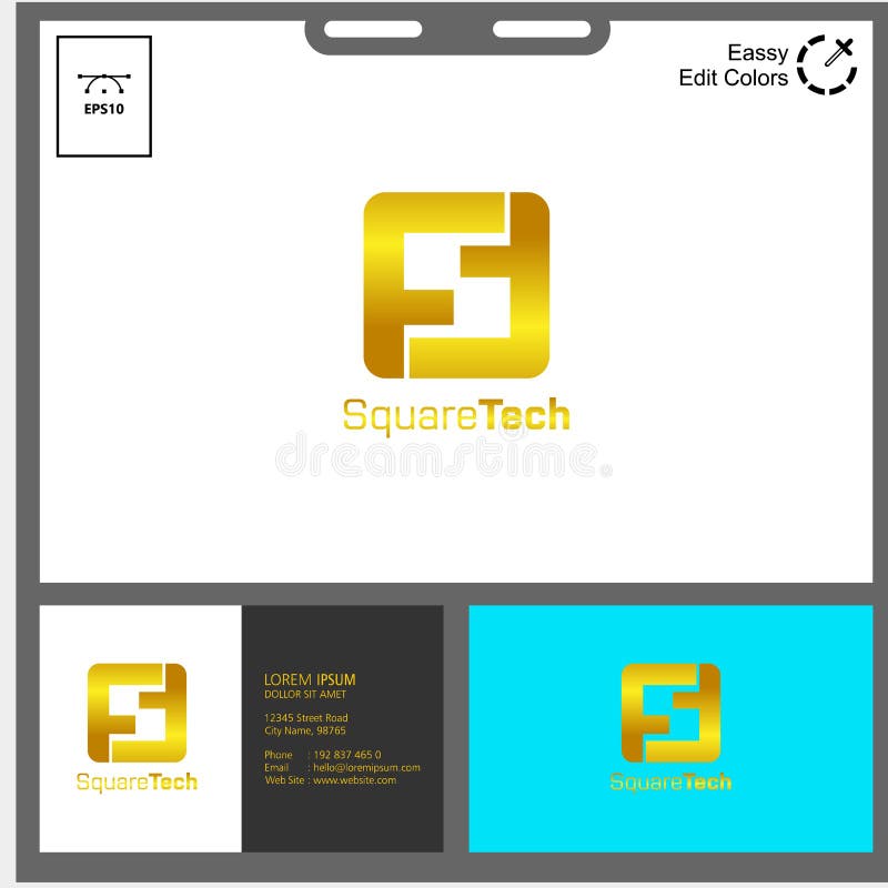 Logo Vector Letter S for Square Modern and Technology Stock Vector ...