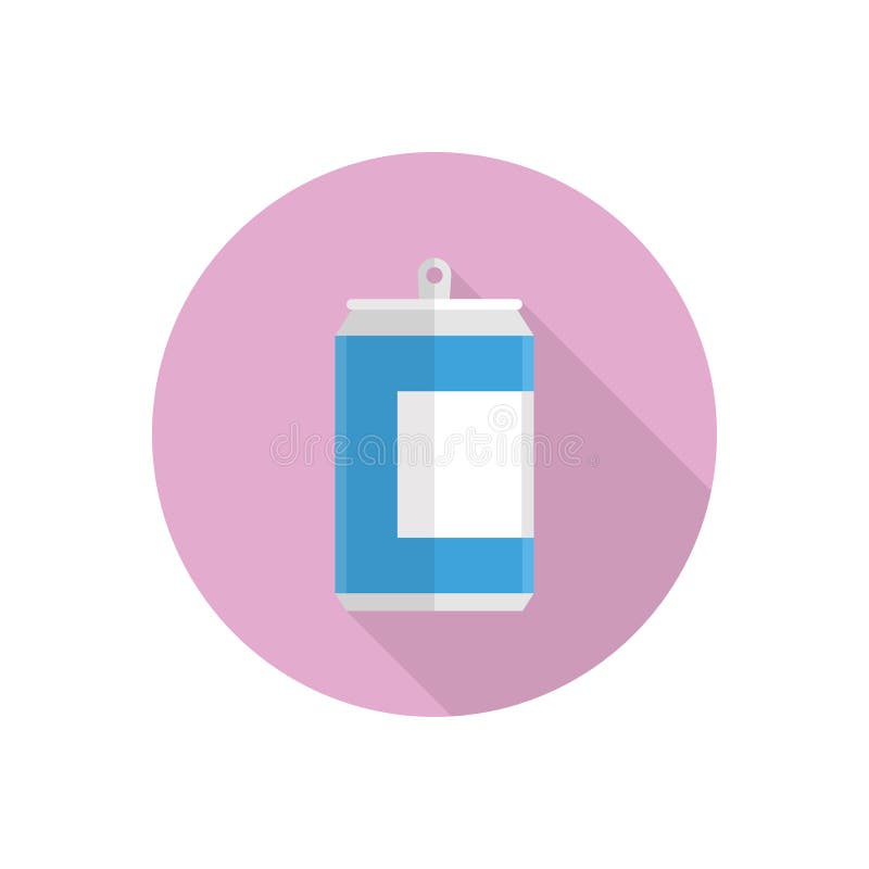 Can vector flat color icon stock vector. Illustration of outline ...
