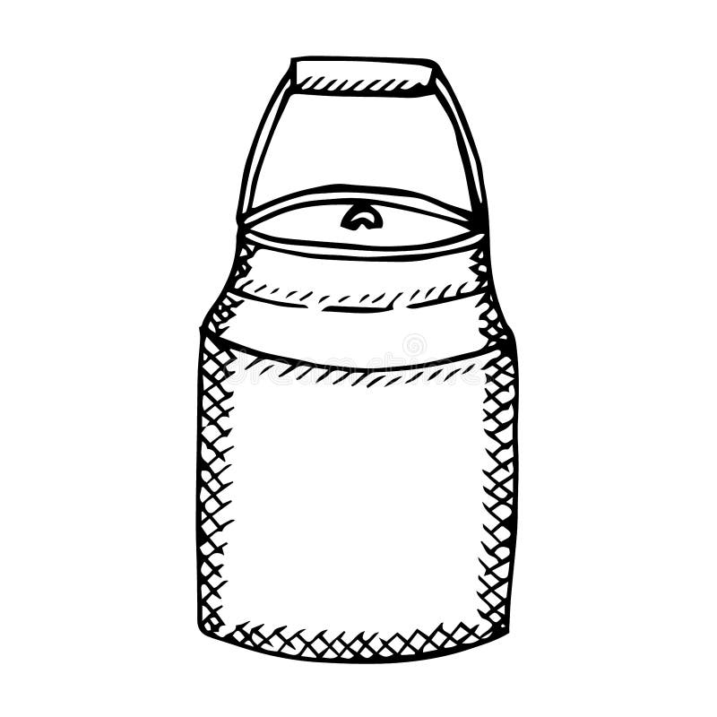 Can Vector Illustration Hand Drawing Doodle Stock Vector - Illustration ...