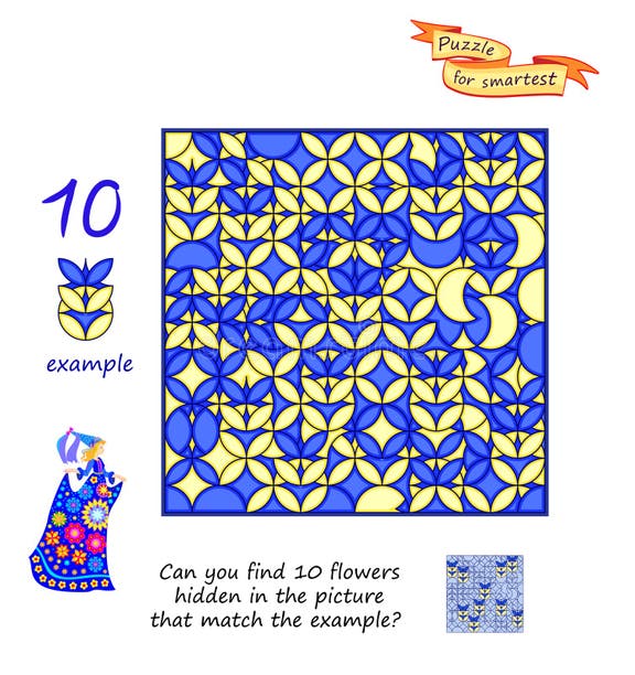 Can You Find 10 Flowers Hidden in the Picture that Match the Example ...