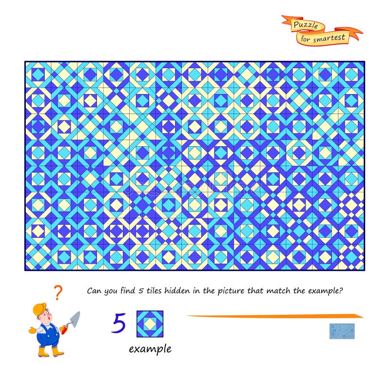 Can You Find 5 Tiles Hidden in the Picture that Match the Example ...