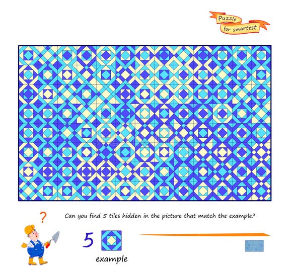 Can You Find 5 Tiles Hidden in the Picture that Match the Example ...
