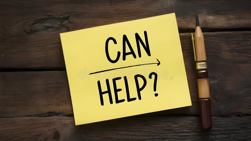 Can You Help with Sticky Notes. Here S How. Stock Image - Image of ...