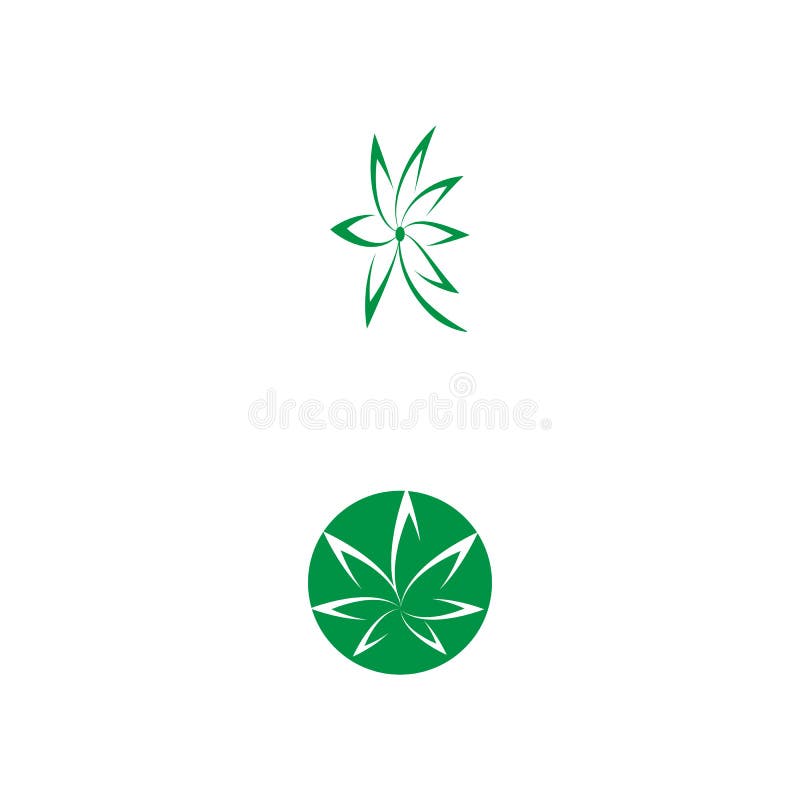 Canabis Logo Template Vector Symbol Nature Stock Vector - Illustration ...