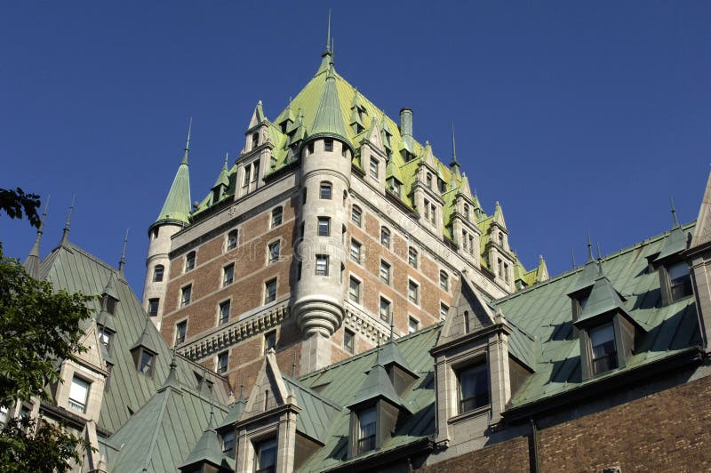 Canadá, Quebec, Castillo De Frontenac Foto de archivo - Imagen de hotel ...