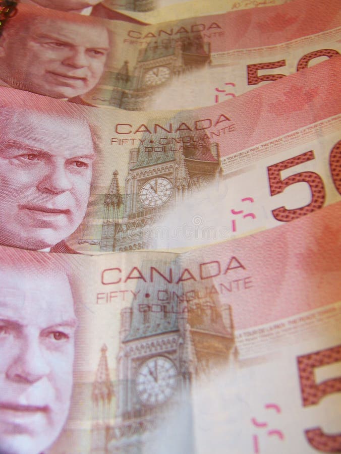 Canada $50 Bills stock photo. Image of banknote, gold - 2980684