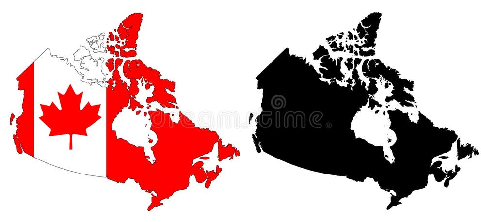 Canada Country Flag Map Stock Illustrations – 6,233 Canada Country Flag ...