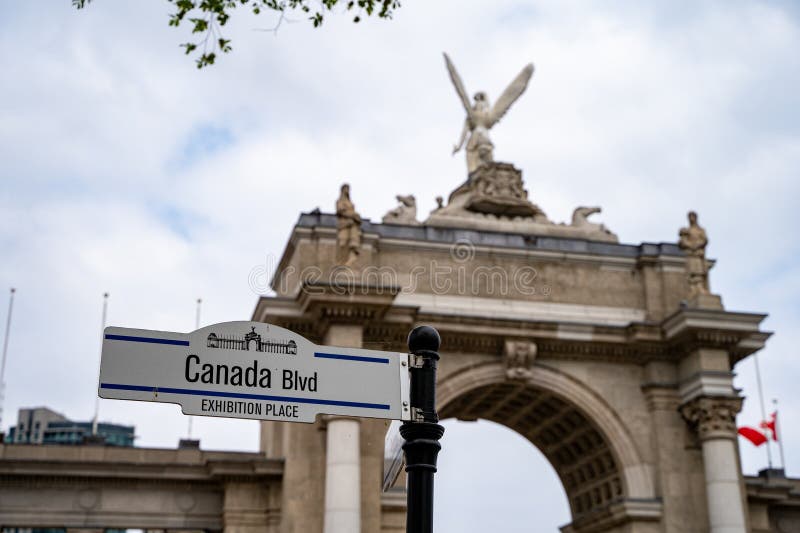 Canada Boulevard Sign in the Exhibition Place. Editorial Photography ...