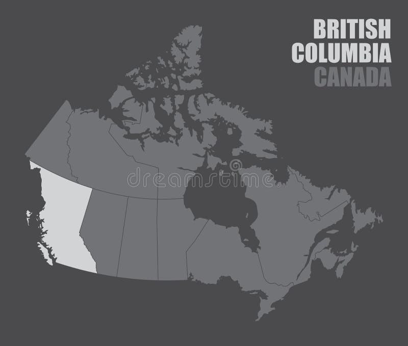 British Columbia Map Simple Stock Illustrations – 125 British Columbia ...