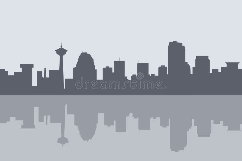 Canada City Skyline -vector Stock Vector - Illustration of grey ...