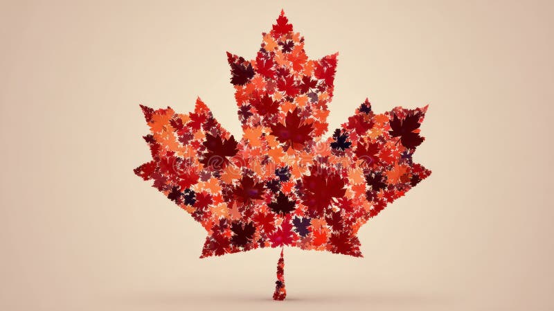 Canada Concept Stock Illustration. Maple Leaf Shapes Template Design ...