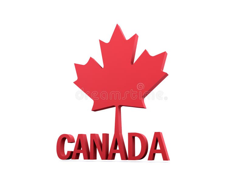 Canada 3D Maple Leaf stock illustration. Illustration of home - 45952259