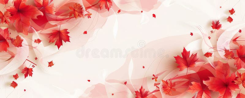 Canada Day Background with an Abstract Design Featuring Red and White ...
