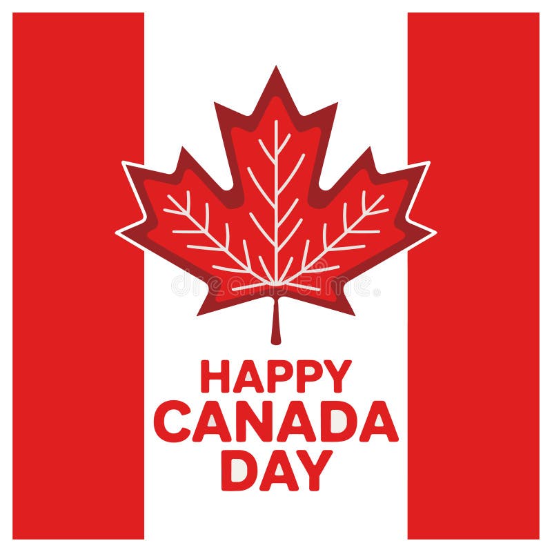 Canada Day Celebration Graphic with Maple Leaf. Stock Vector ...