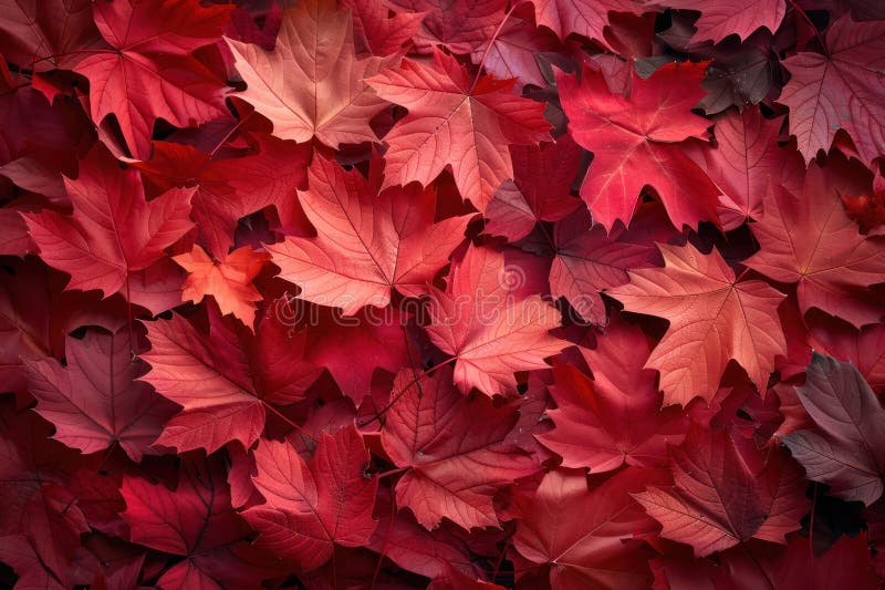 Canada Day Celebration: Vibrant Red Silk Leaves Forming the Iconic ...