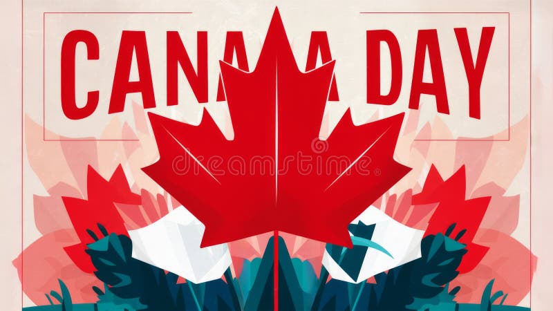 Canada Day Maple Leaf Design Stock Photo - Image of flying, freedom ...
