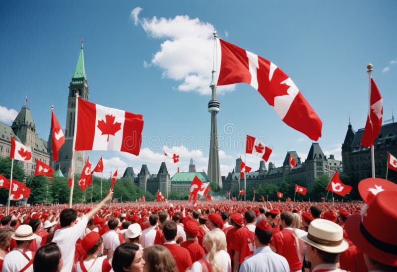 Canada Day Spectacular: Vibrant Celebration with Iconic Elements and ...