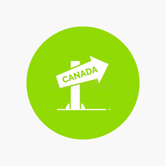Canada, Direction, Location, Sign Stock Vector - Illustration of button ...