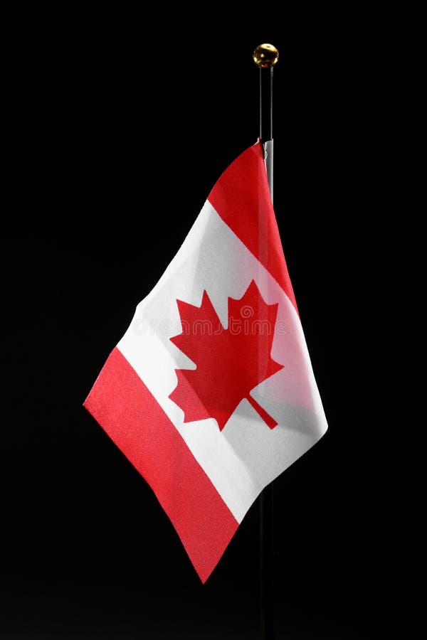 Canada Flag on a Black Background with Copy Space. Canada Day Stock ...