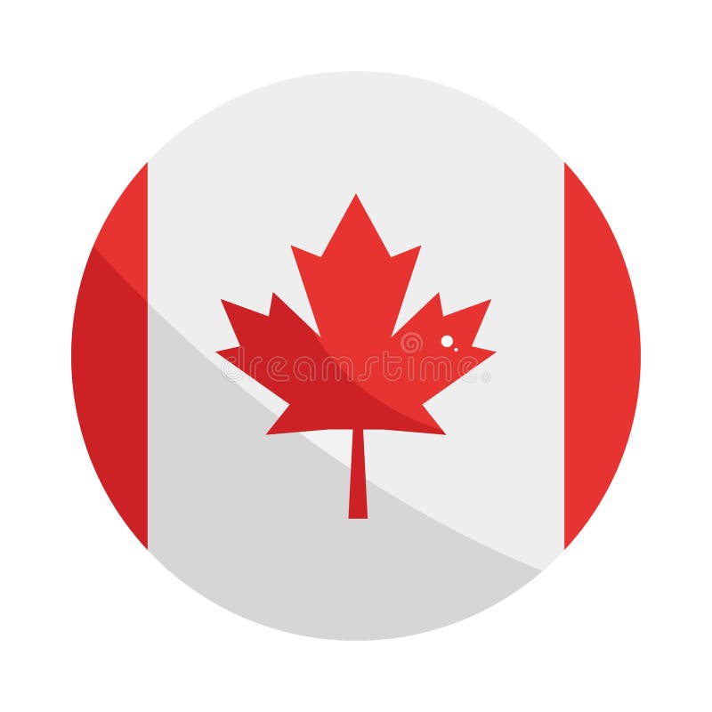 Canada flag button stock vector. Illustration of icon - 219888085